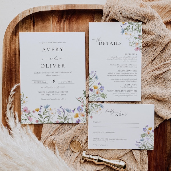 Botanical Invitation - Etsy