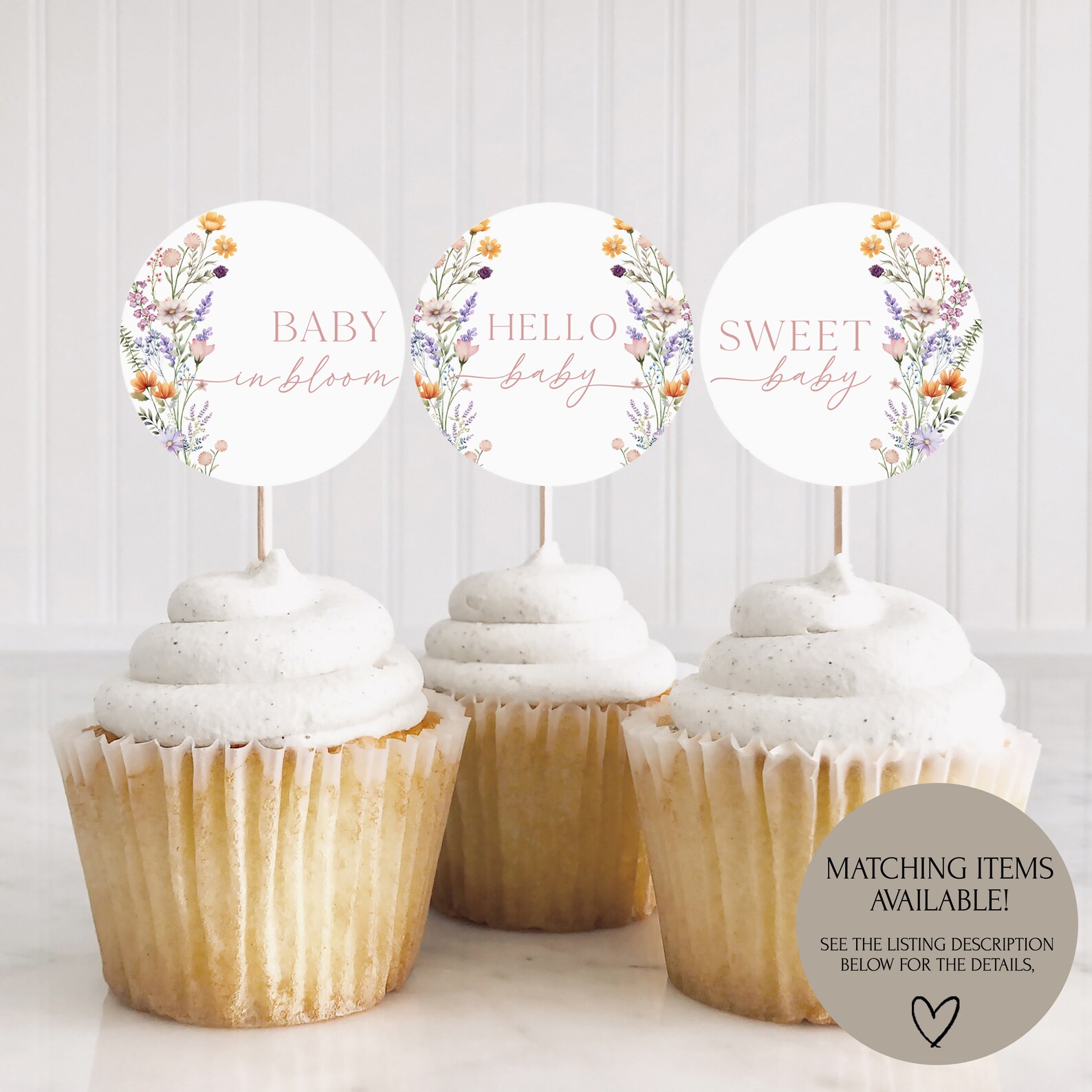 Wildflower Baby Shower Banner Template Printable Floral Custom Banner ...
