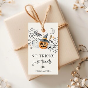 Editable Halloween Favor Tag Template Spooky Halloween Party Tag No ...