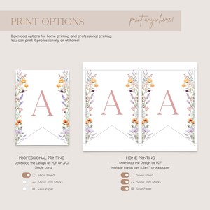 Wildflower Baby Shower Banner Template Printable Floral Custom Banner ...