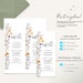 Editable Wildflower Wedding Menu Templatefloral Wedding Menu - Etsy