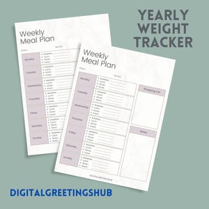 Printable Weekly Meal Plan Track Breakfast, Lunch, Dinner & Snacks - Etsy