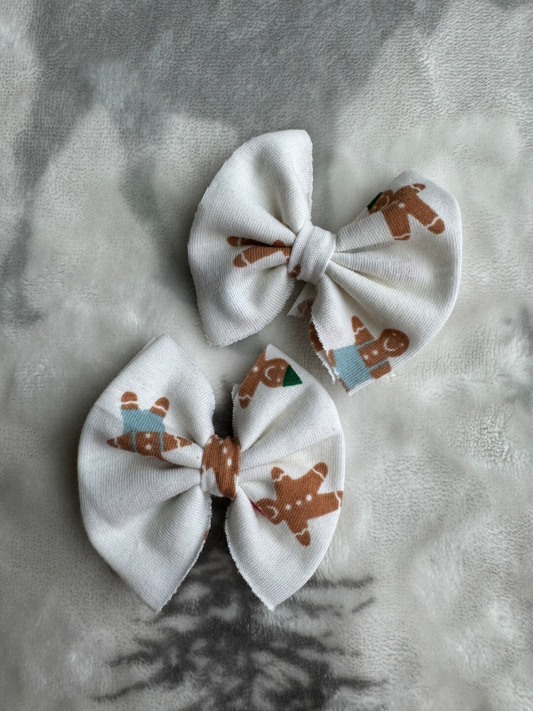 Gingerbread Bow on CLIP 3 Inch - Etsy