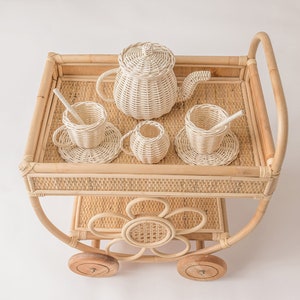 Woven Wonder Tea Cart Children's Toy Tea Cart Handmade Toy - Etsy