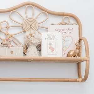 Daisy Whispers Rattan Wall Shelf - Boho Rattan Home Nursery Decor - Etsy