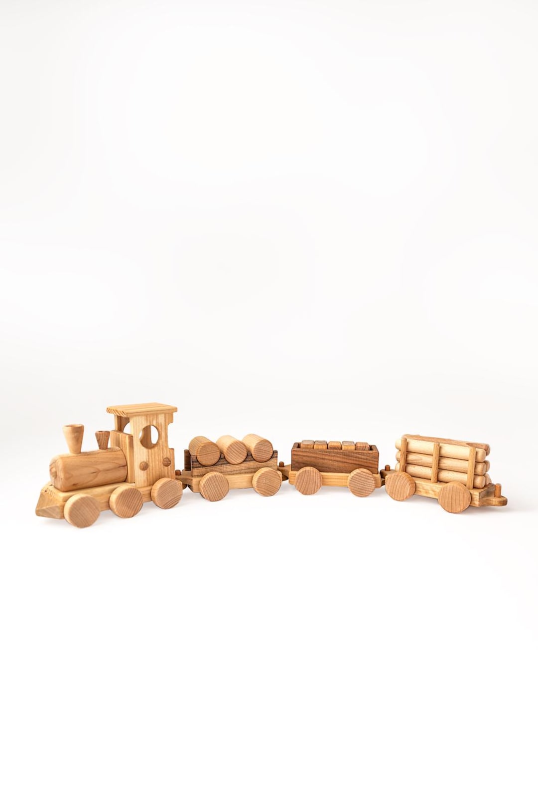 Timberland Express Wooden Train Set - Children's Toys - Etsy