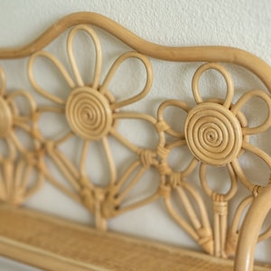 Daisy Whispers Rattan Wall Shelf - Boho Rattan Home Nursery Decor - Etsy