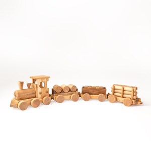 Timberland Express Wooden Train Set - Children's Toys - Etsy