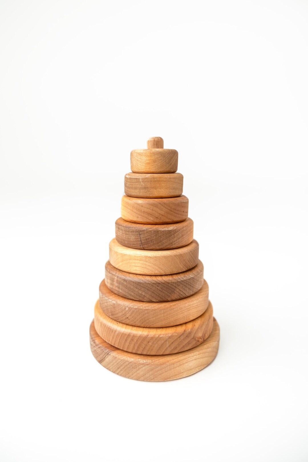 Natural Stacking Pyramid - Children's Toys - Etsy