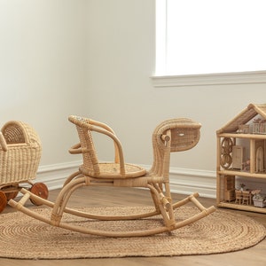 Flynn Sheep Rocker- Children's Toy Pretend Play - Boho Rattan Baby ...