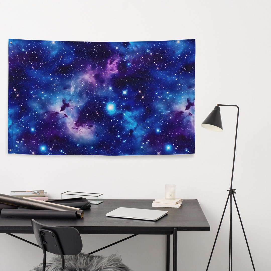 Galaxy Flag, Cosmic Banner, Universe Inspired Home Flag, Outer Space ...