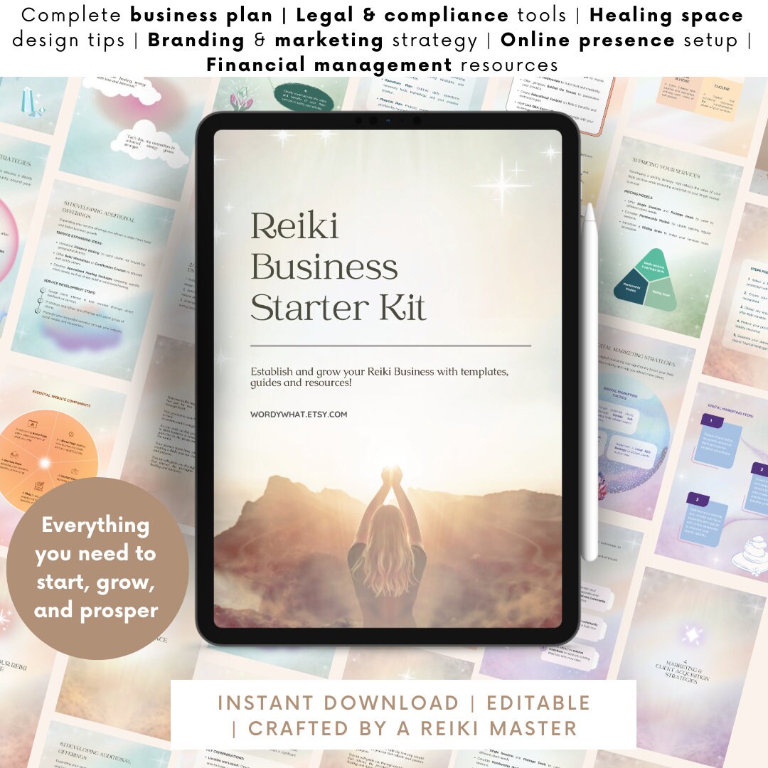 Reiki Business Starter Bundle, Reikihealing Tools, Reiki Forms, Reiki ...