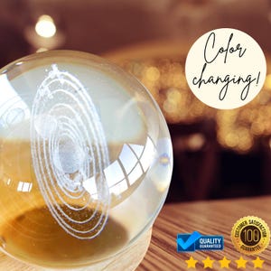Color Changing Usb-powered Solar System Light Crystal Galaxy Planetary ...