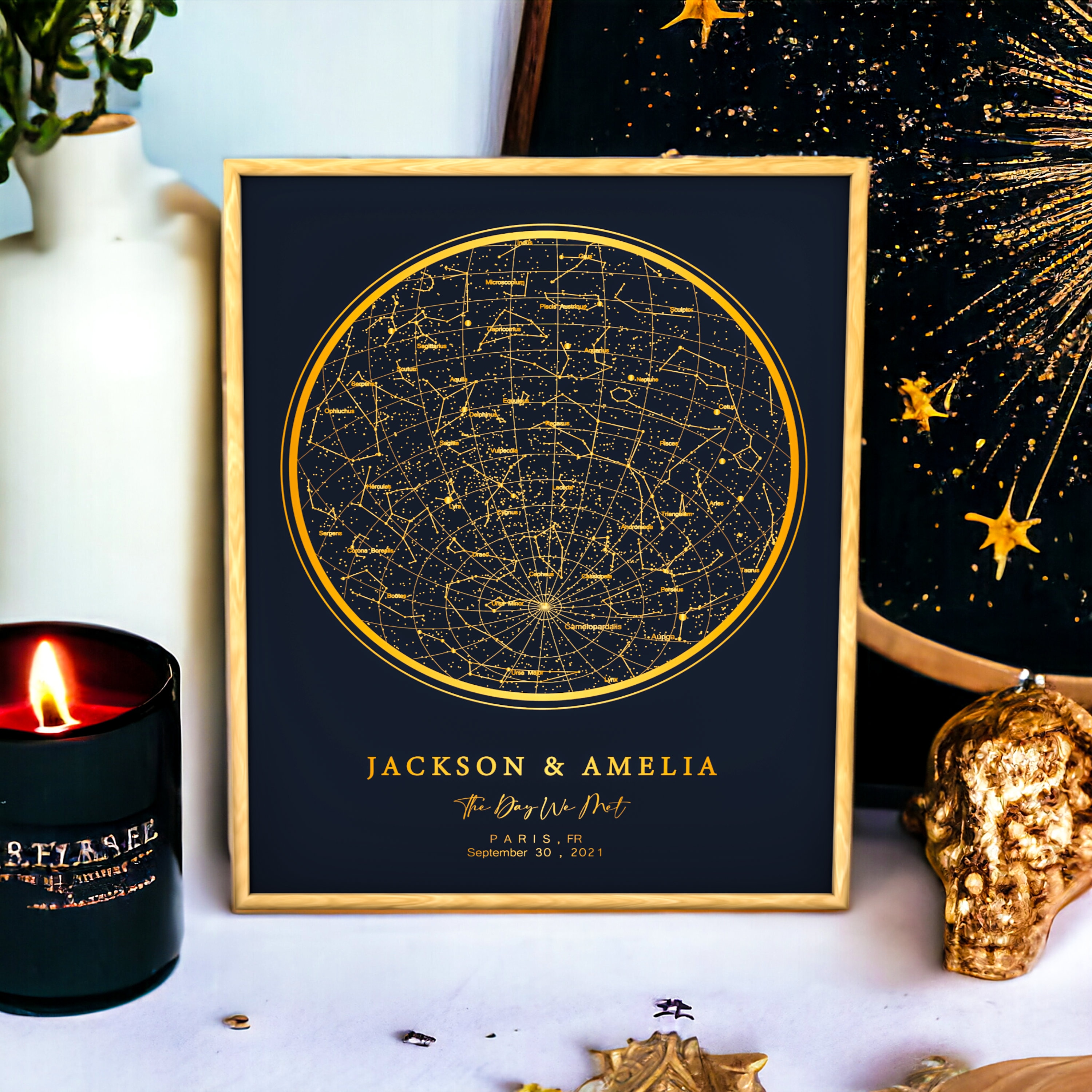 Burgundy Gifts Star Maps Anniversary Gift Star Map Print Gift Custom ...