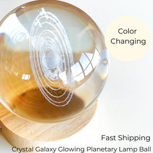 Color Changing Usb-powered Solar System Light Crystal Galaxy Planetary ...