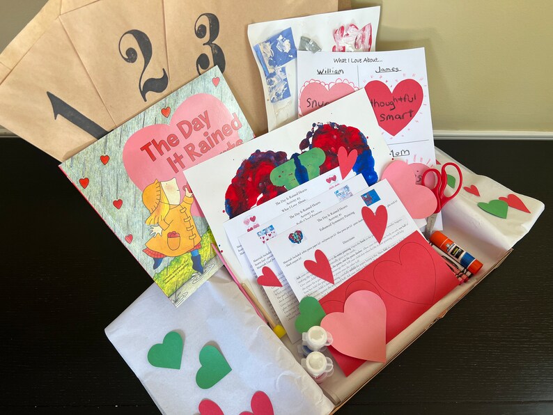 The Day It Rained Hearts: Children's Book and Activity Kit - Etsy