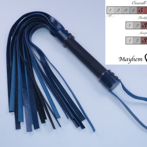 Real Leather Handmade Flogger Black and Blue - Etsy