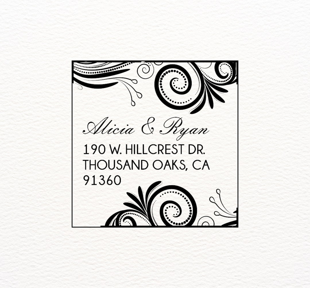 MODERN FLORAL Address Stamp Personalized Just for You - Etsy