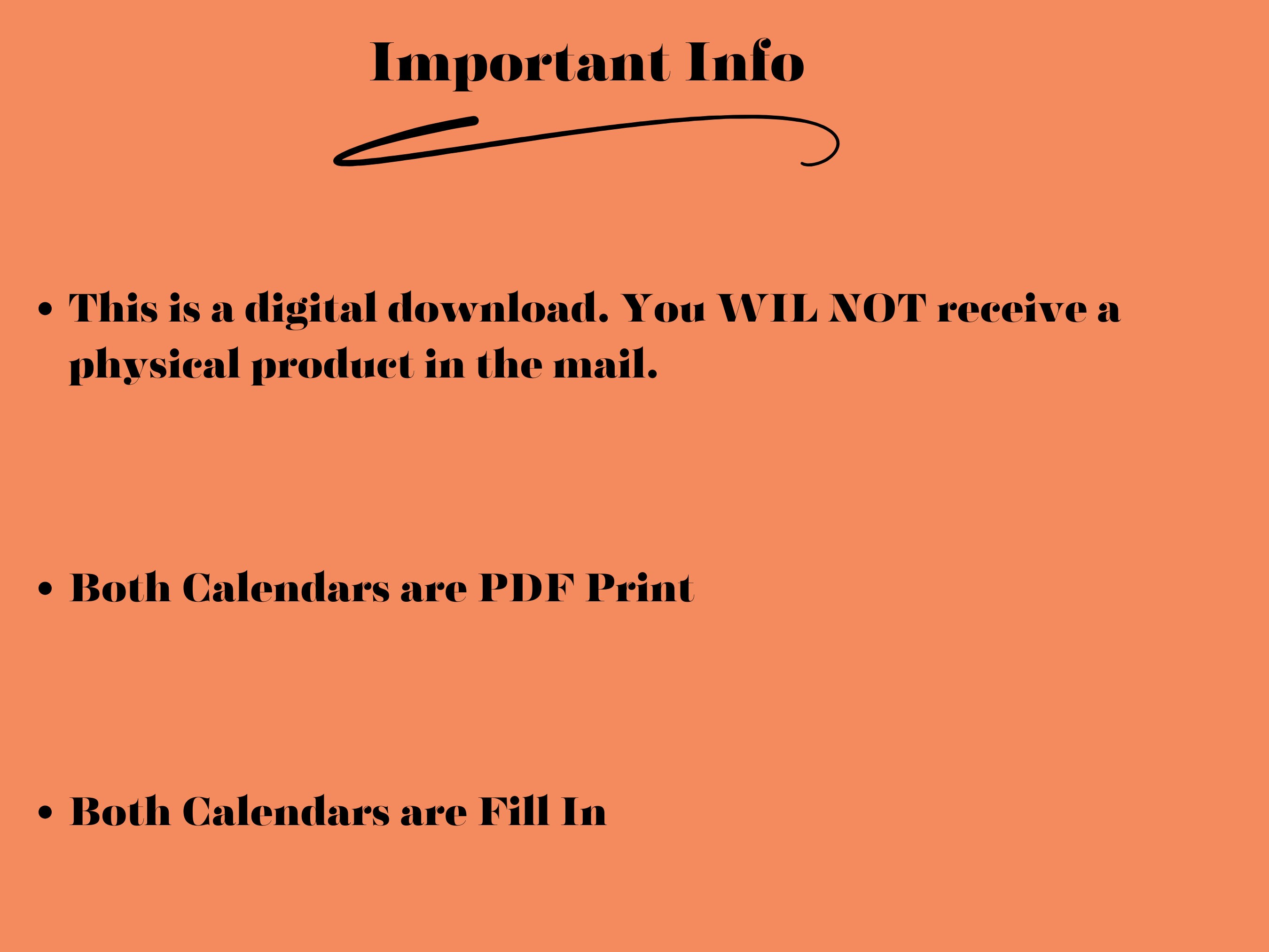12 Month Printable Calendars, 2024 Printable Calendars, Calendar ...