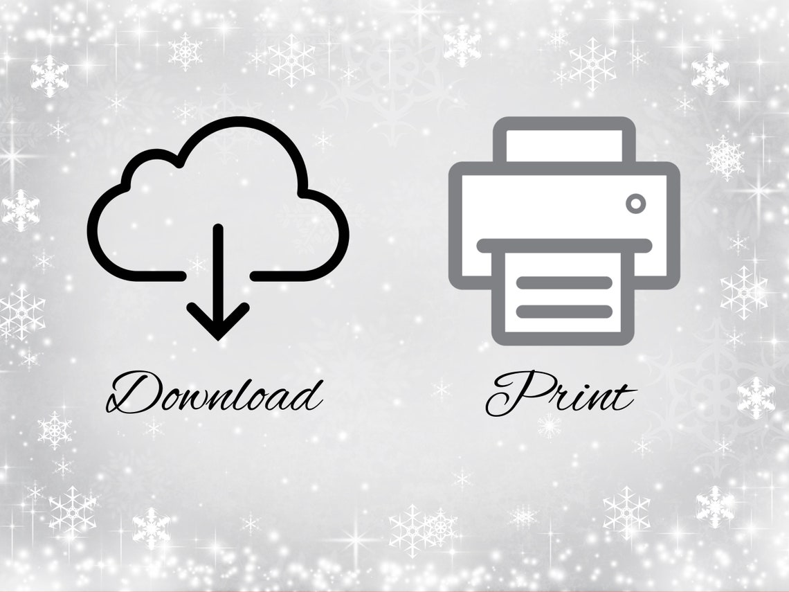 Printable Christmas Wish List | INSTANT DOWNLOAD | Christmas Gift List ...