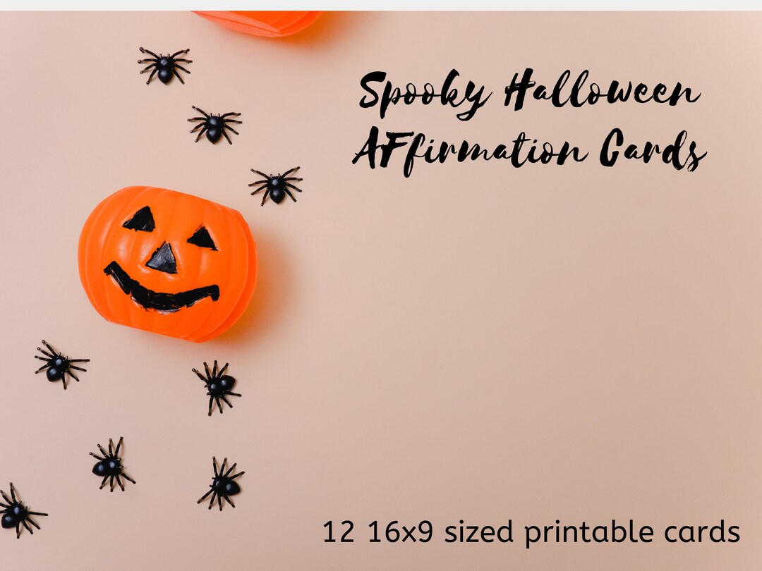 Halloween Affirmation Cards,jokes for Kids' Lunch Boxes, Fun & Spooky ...