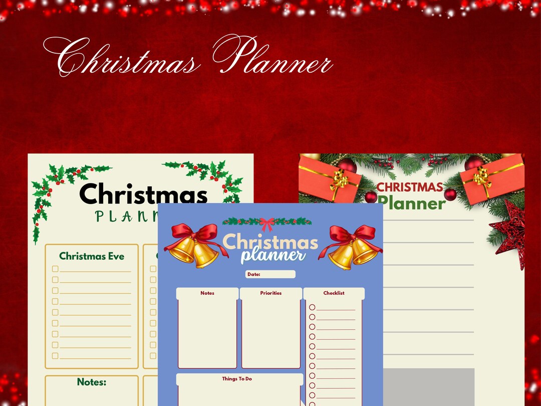 Printable Christmas Planner | INSTANT DOWNLOAD Christmas Eve Checklist ...