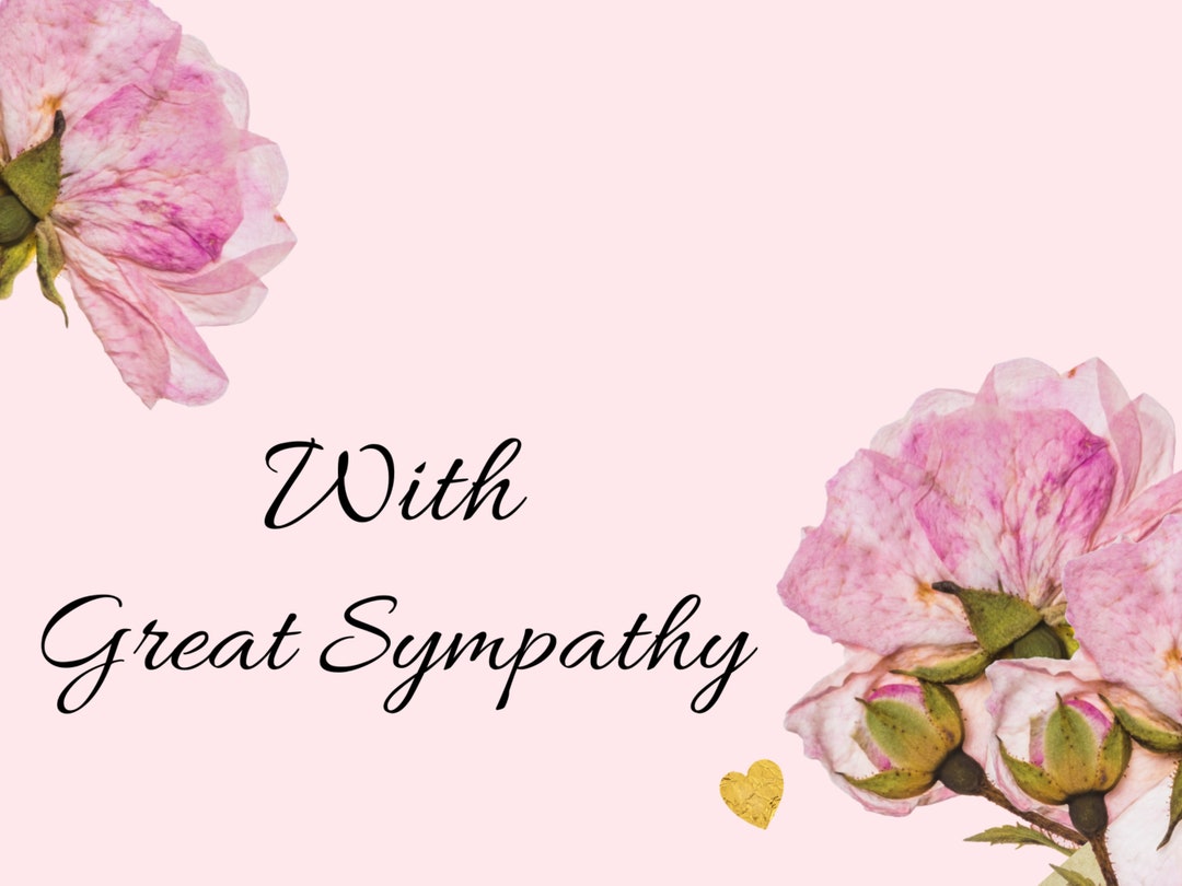 Printable Sympathy Card Sympathy Cards Printablebereavement - Etsy
