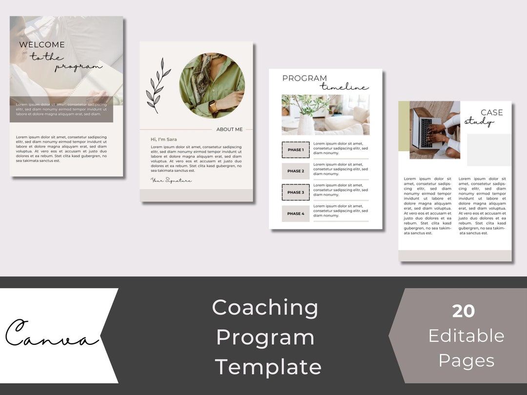 Coaching Program Template for Coaches Canva Service and Prices Package ...