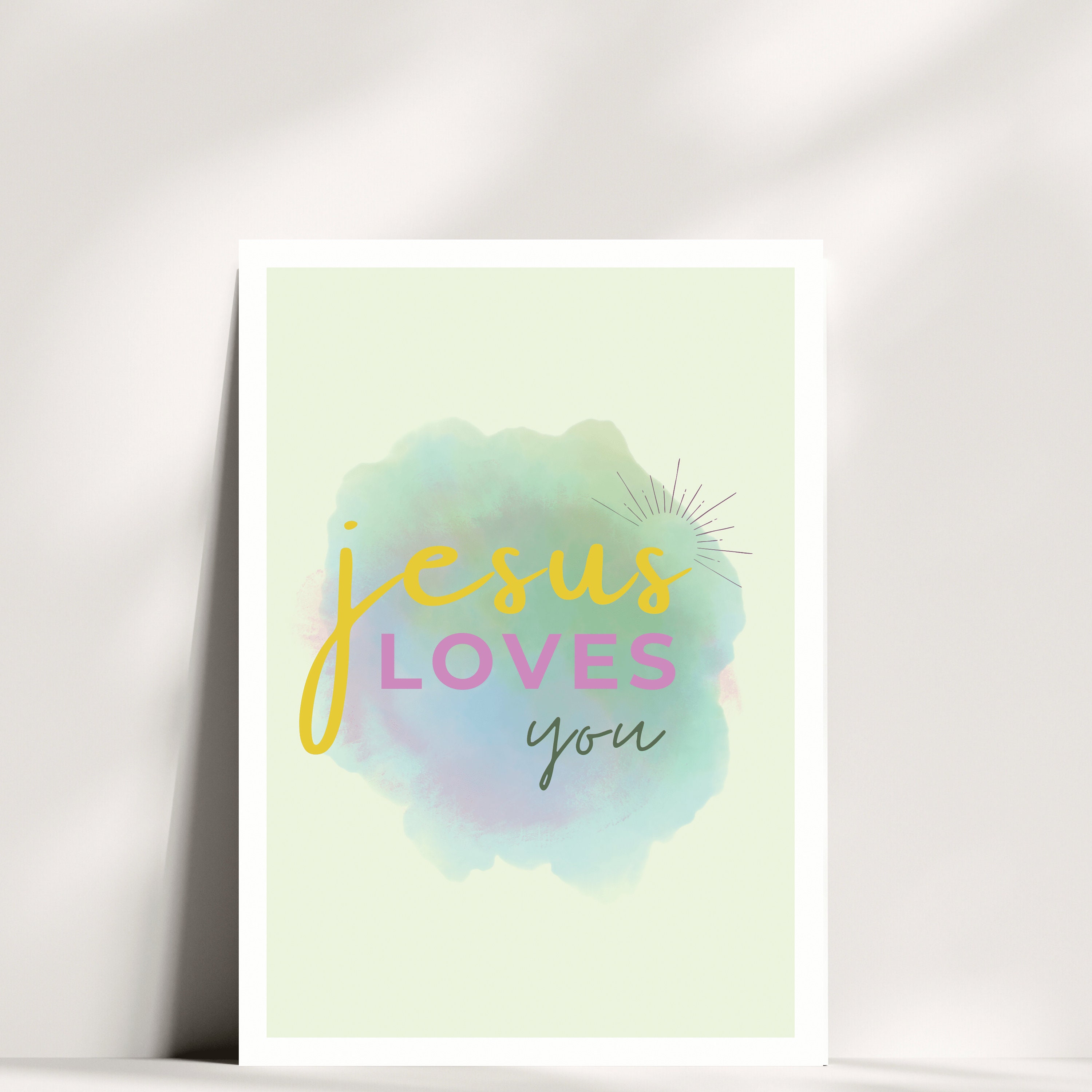 Jesus Loves You, Get to Know Jesus, Christian Poster Digital Download ...