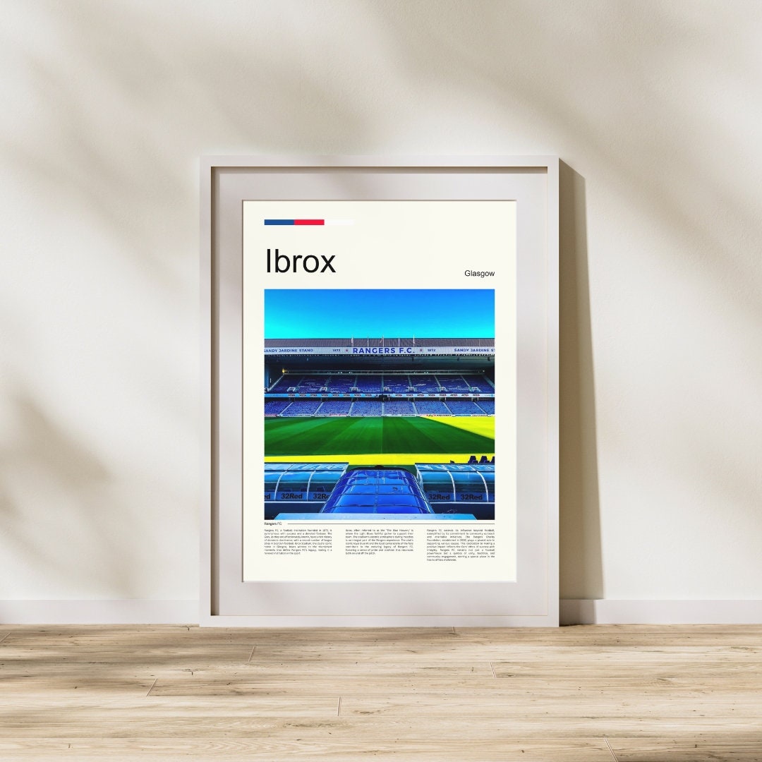 Modern Ibrox Stadium, Rangers Football Club Print / Poster 1 - Etsy