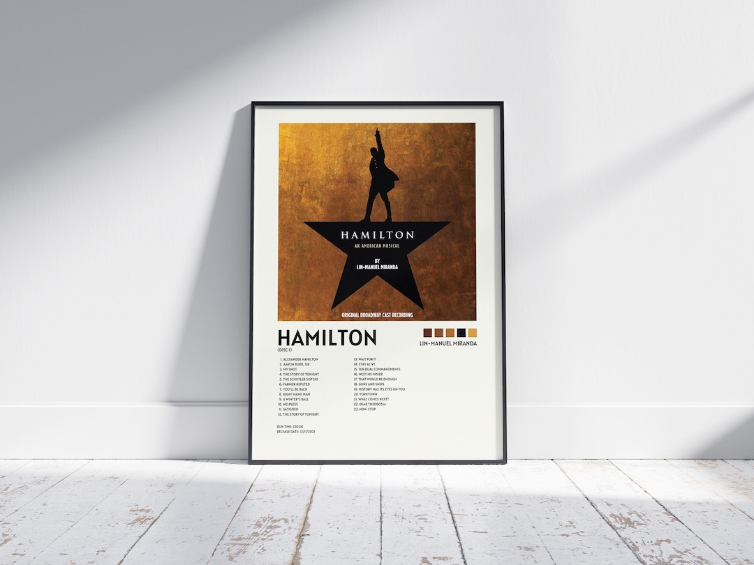 Alexander Hamilton Soundtrack Poster, Broadway Musical Art, Musical ...