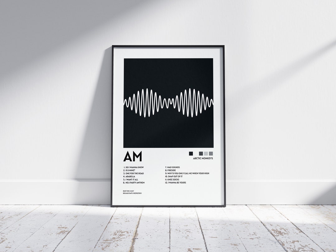 Digital Arctic Monkey AM Album Cover Print, Do I Wanna Know Poster, R U ...
