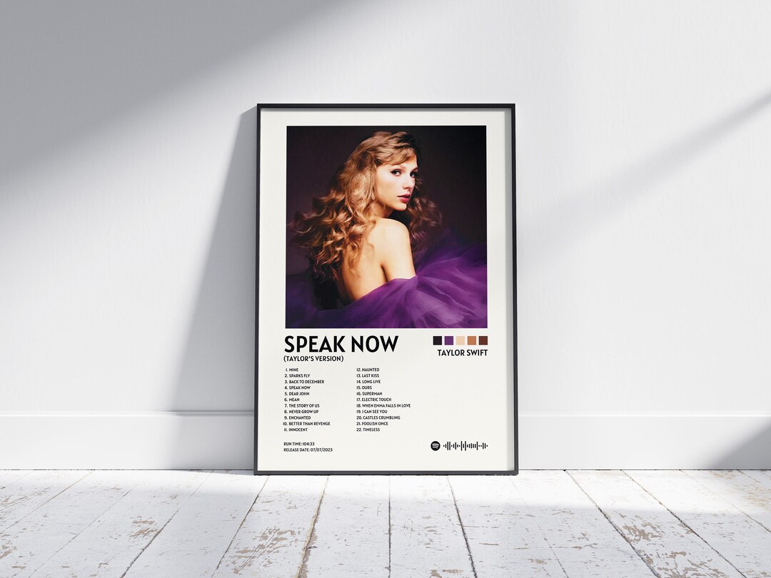 Taylor Swift Speak Now Taylors Version Album Cover Print, Taylor Swift ...