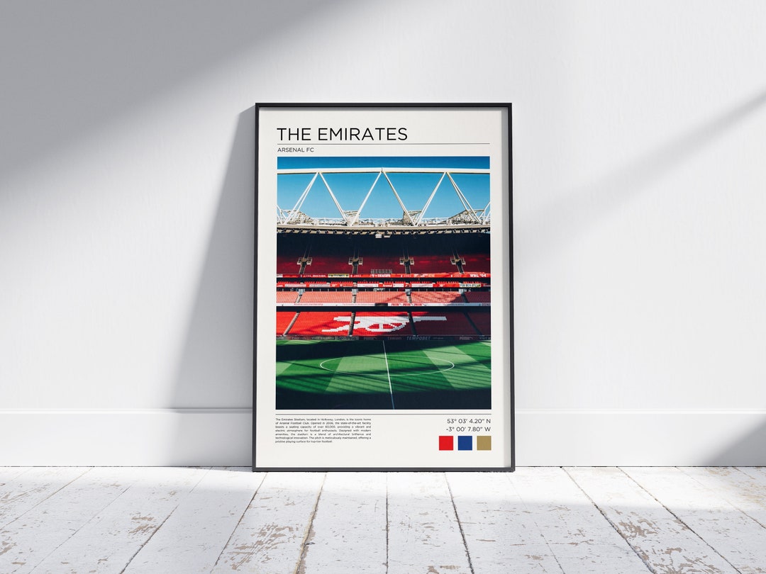 Arsenal Stadium Print Coordinates, Emirates Wall Art, Gunners Poster ...