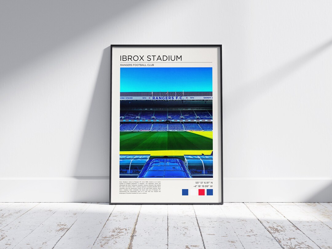 Koordinaten Ibrox Stadium, Rangers Football Club Print / Poster 2 - Etsy.de