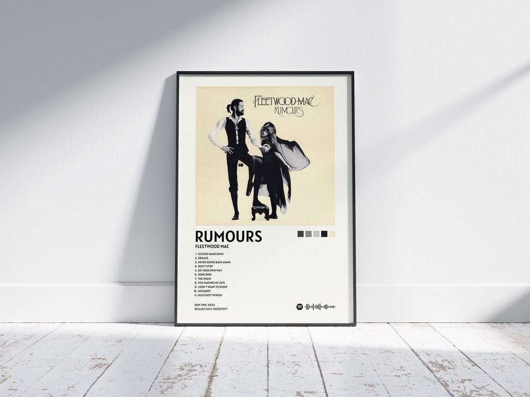 Fleetwood Mac Rumours Album Cover Poster, Stevie Nicks Mick Fleetwood ...