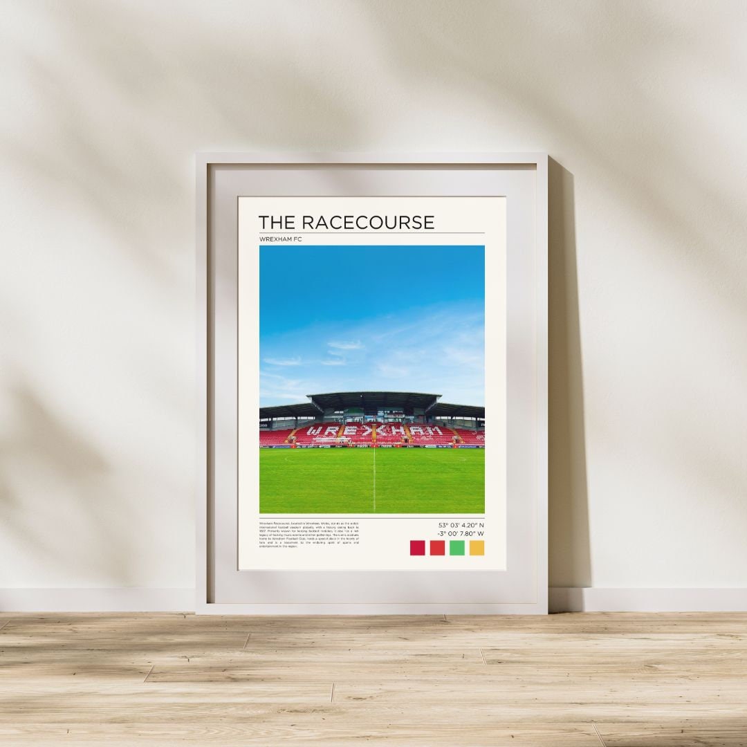 Wrexham, the Racecourse, STōK Cae Ras Coordinates Stadium Print 1 - Etsy