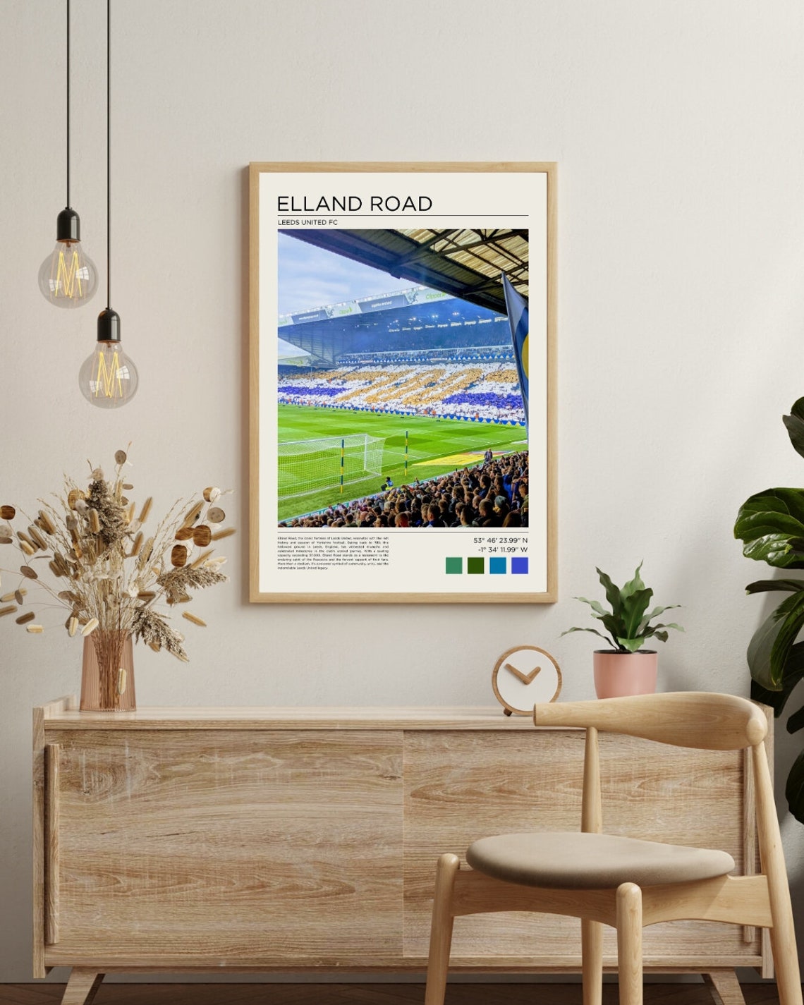 Leeds United Elland Road Coordinates Print / Wall Art 1 - Etsy
