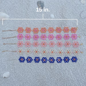 Dainty Beaded Daisy Necklace - Custom Made Handcrafted Floral Jewelry ...