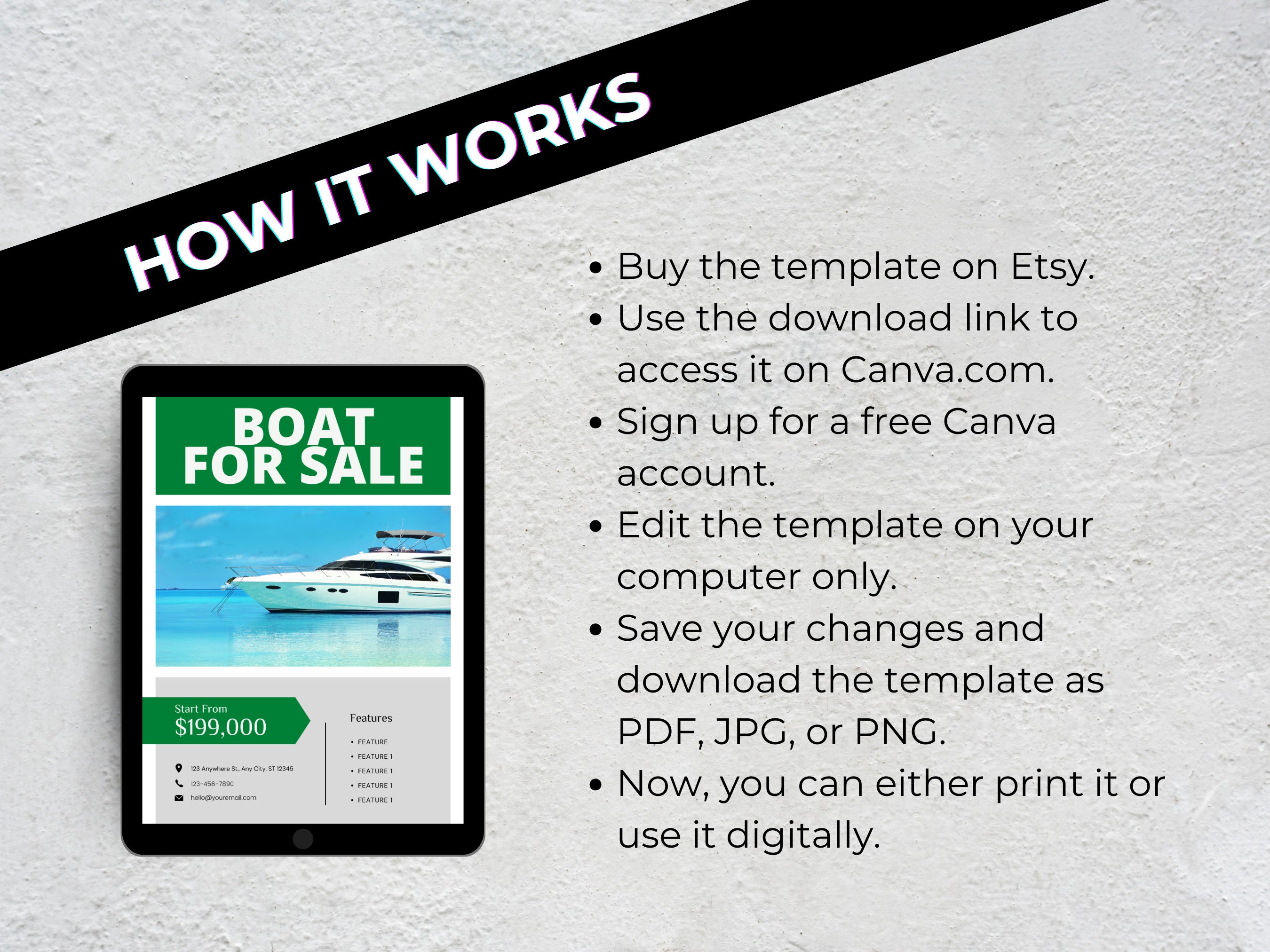 Boats for Sale Flyer. an Easy-to-use Flyer to List Your Boats for Sale ...