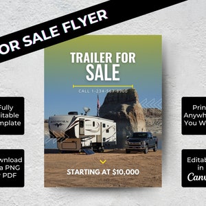 Trailers for Sale Flyer. an Easy-to-use Flyer to List Your Trailers for ...