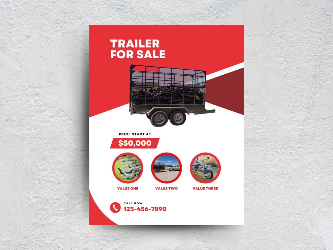 Trailers for Sale Flyer. an Easy-to-use Flyer to List Your Trailers for ...