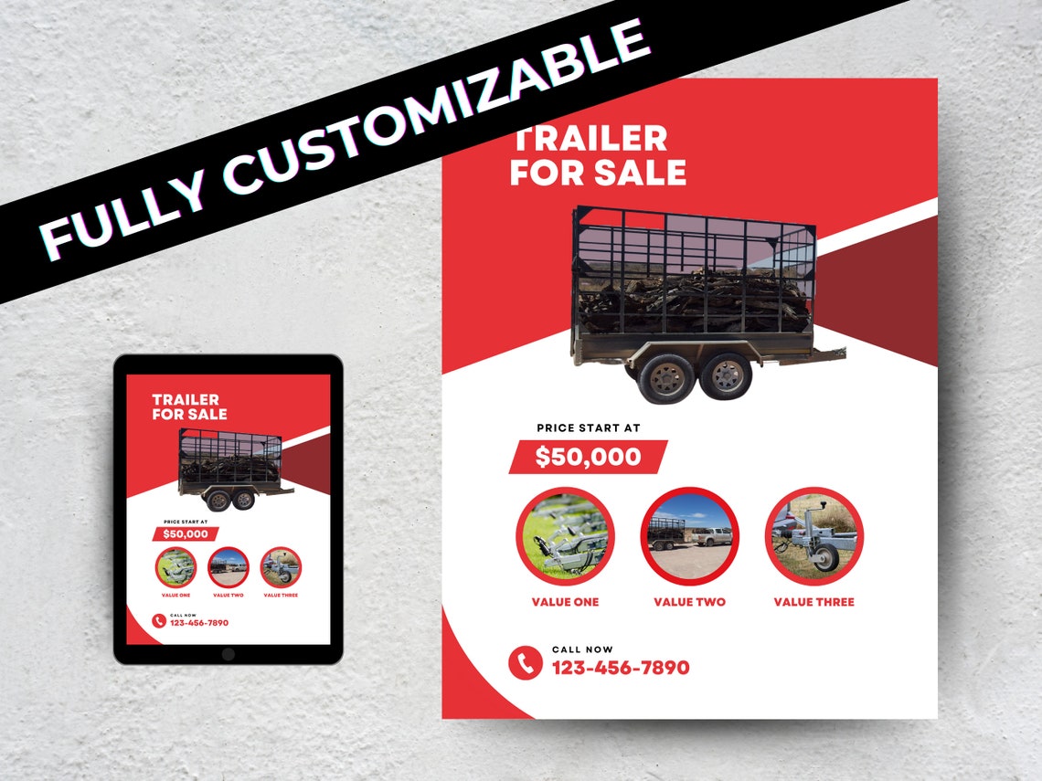 Trailers for Sale Flyer. an Easy-to-use Flyer to List Your Trailers for ...