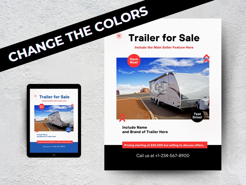 Trailers for Sale Flyer. an Easy-to-use Flyer to List Your Trailers for ...