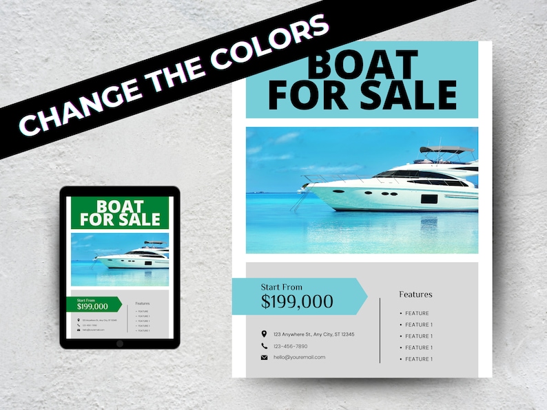Boats for Sale Flyer. an Easy-to-use Flyer to List Your Boats for Sale ...