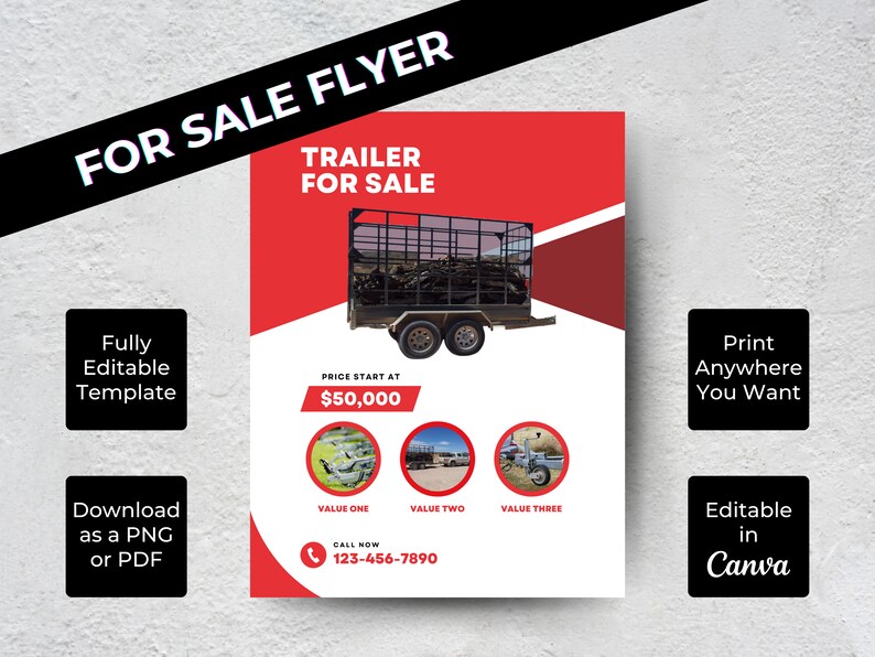 Trailers for Sale Flyer. an Easy-to-use Flyer to List Your Trailers for ...
