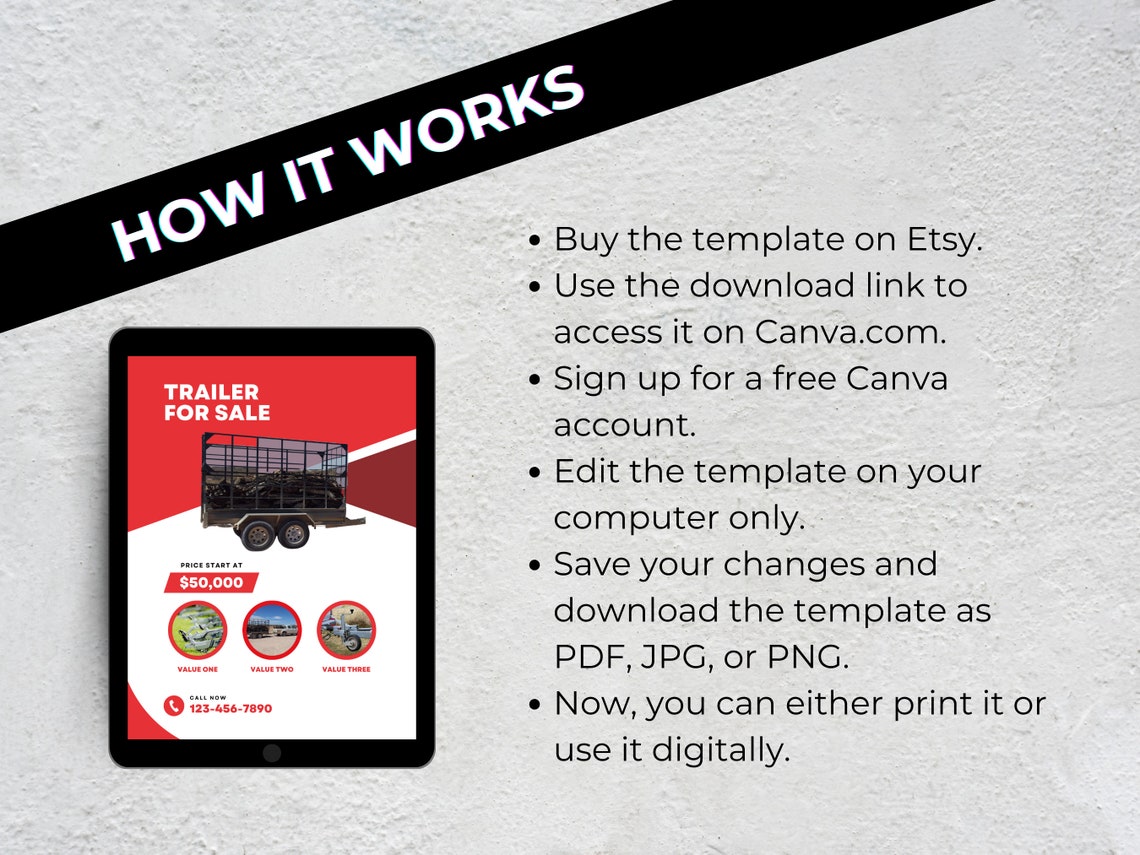 Trailers for Sale Flyer. an Easy-to-use Flyer to List Your Trailers for ...