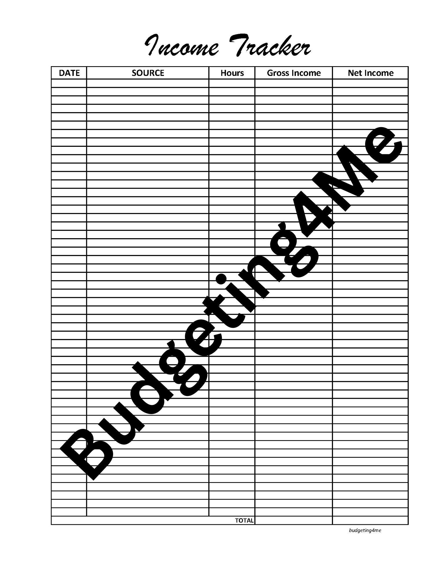 Income Tracker Salary Tracker - Etsy