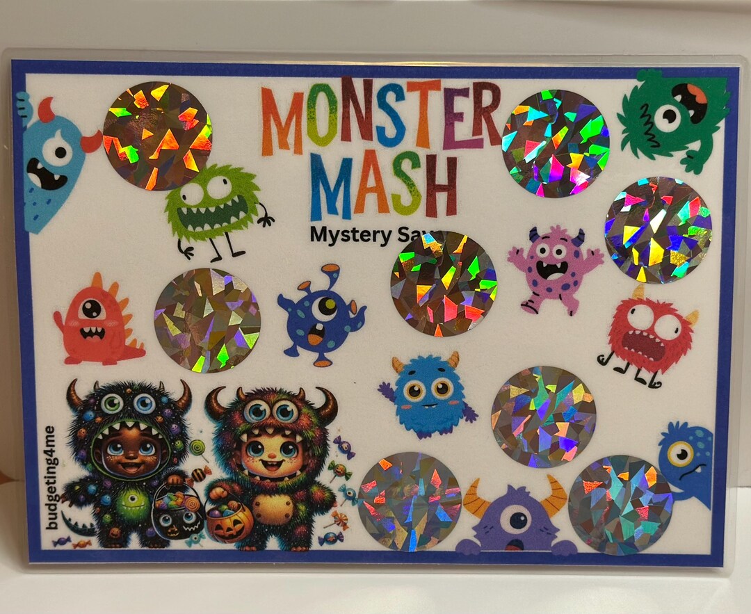 Halloween Monster Mash Scratch off Savings Challenge - Etsy