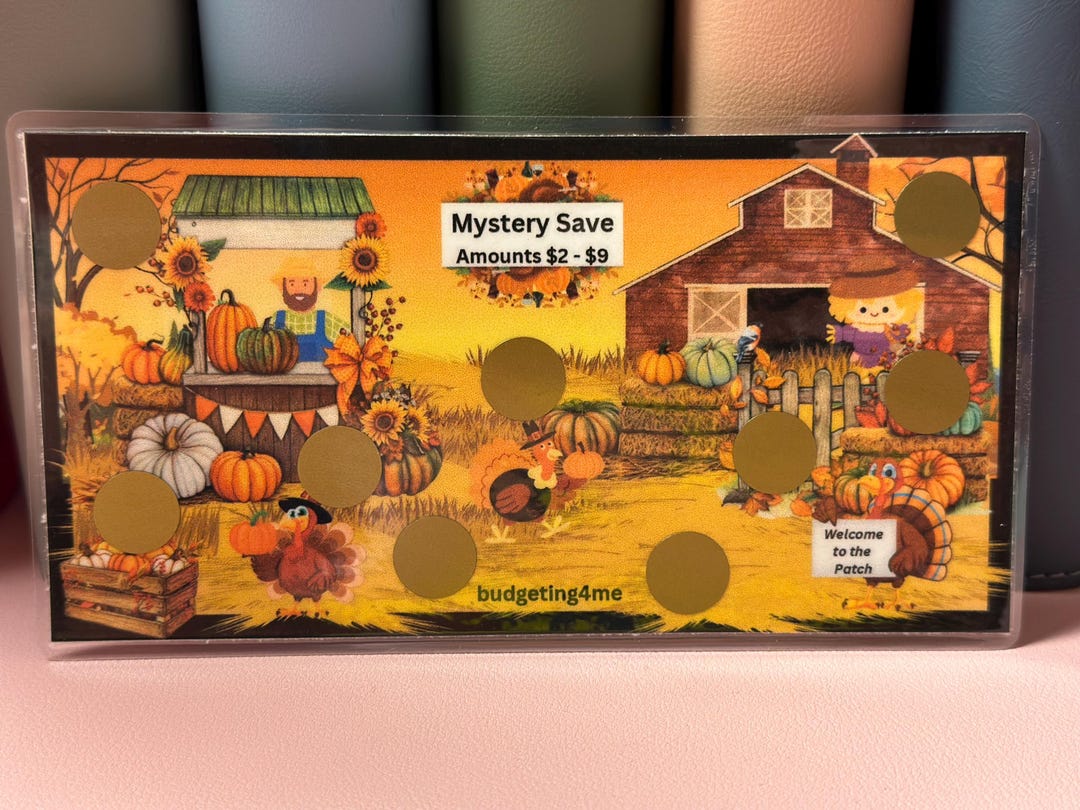 Thanksgiving Fall Scratch off Savings Challenge - Etsy